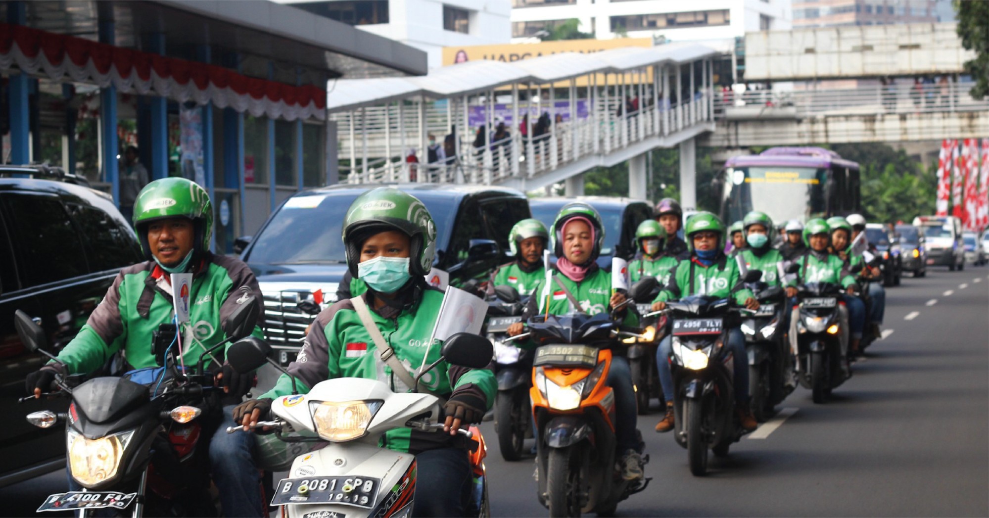 Online Ojek Drivers In Jakarta Banned From Carrying Passengers Due To ...