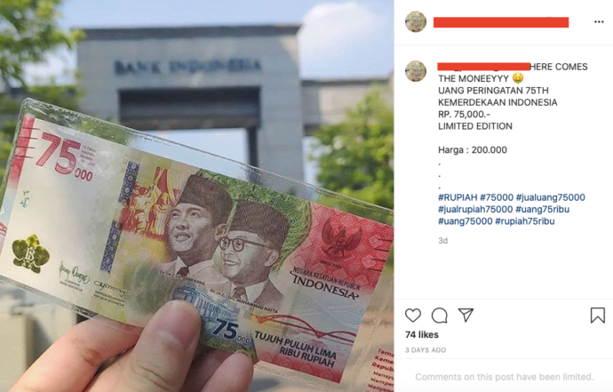 75th Independence Day Banknote Worth Rp. 75,000 Gets Lots Of Attention ...