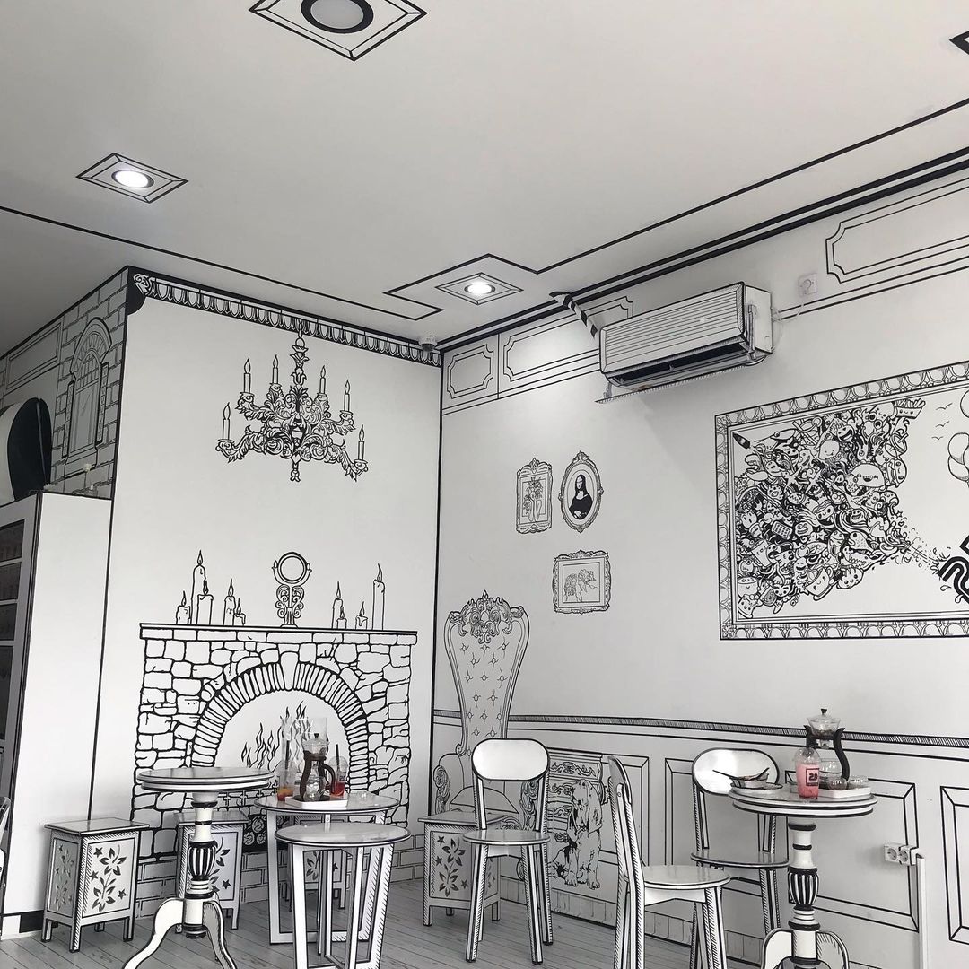 2D Coffee & Tea Opens In Pantai Indah Kapuk With Monochromatic Decor